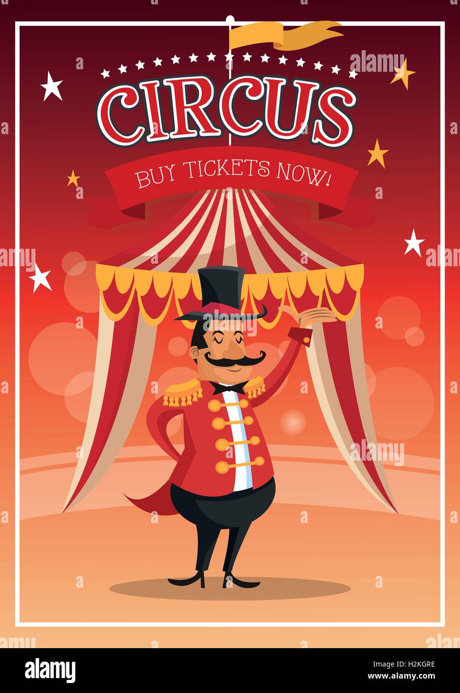 Presenter cartoon circus Stock Vector Images - Alamy