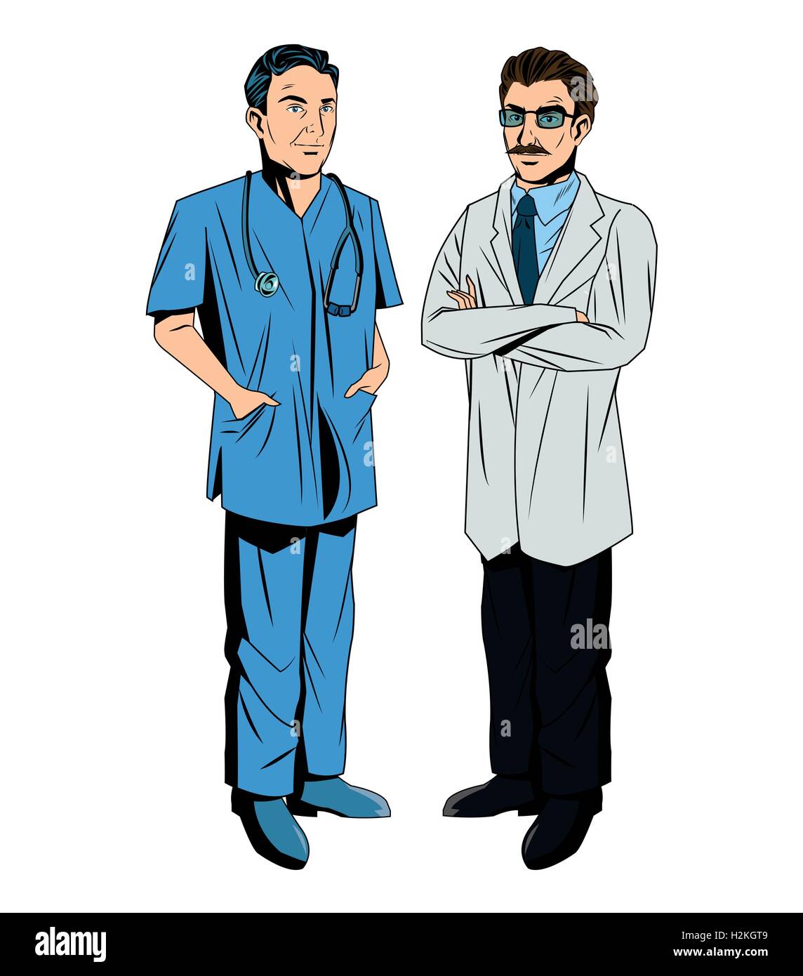 Doctor cartoon with uniform Stock Vector Image & Art - Alamy