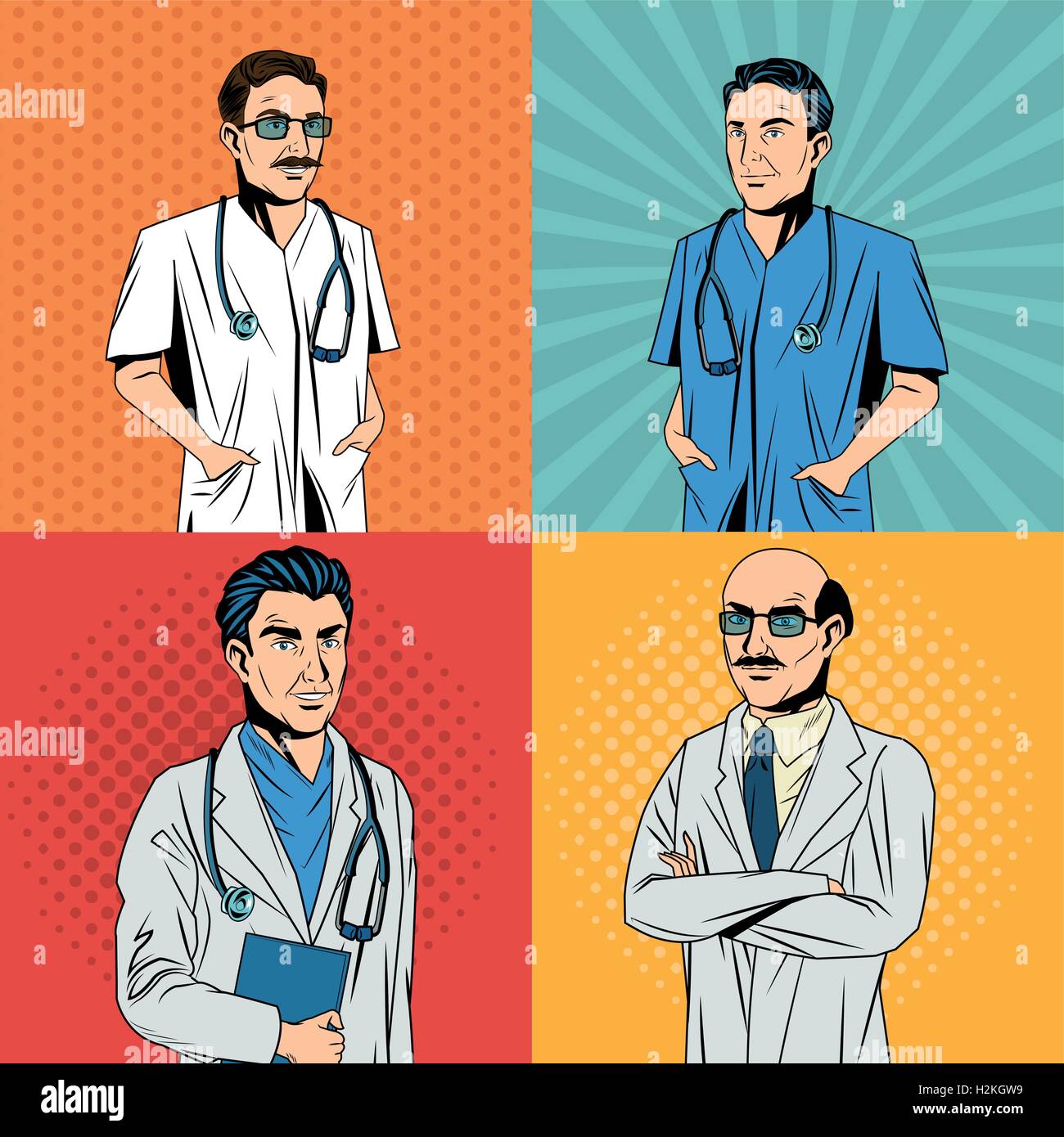 Doctor cartoon with uniform Stock Vector Image & Art - Alamy