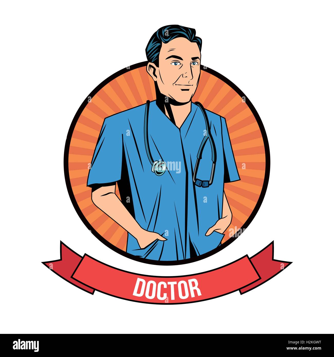 Doctor cartoon with uniform Stock Vector Image & Art - Alamy