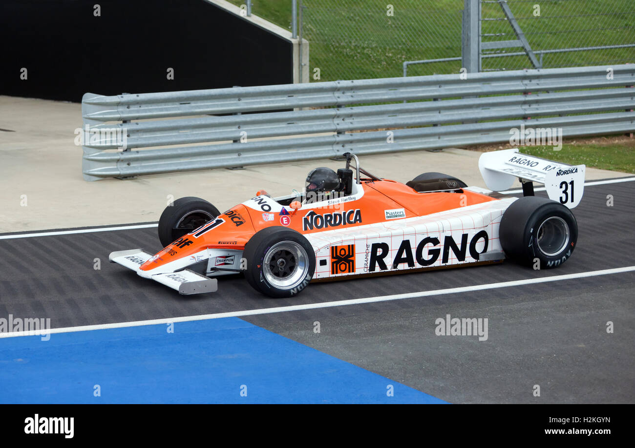Steve Hartley driving a 1982 Arrows A4 during qualifying for the FIA ...
