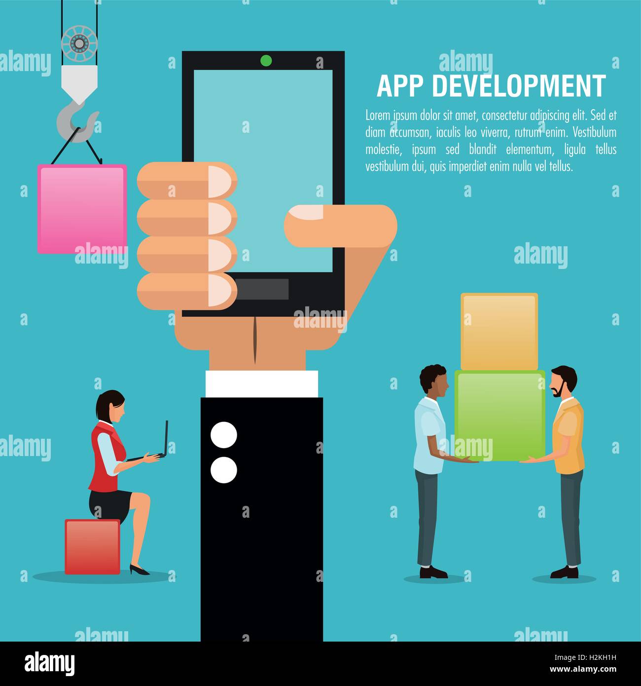 App development technology design Stock Vector Image & Art - Alamy