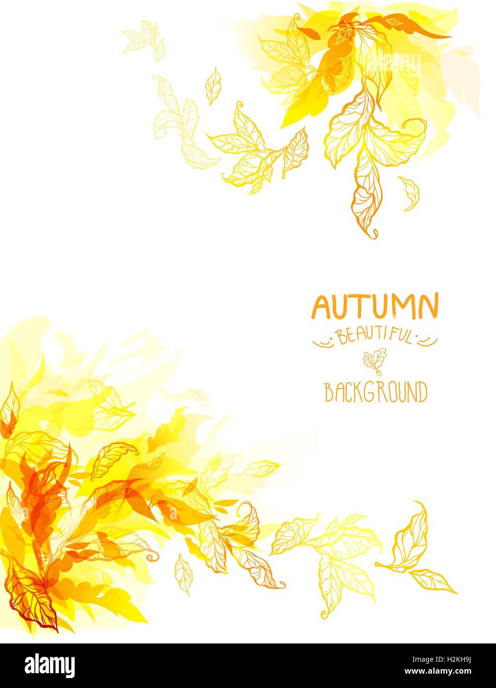 Autumn leaves art background Stock Vector Image & Art - Alamy