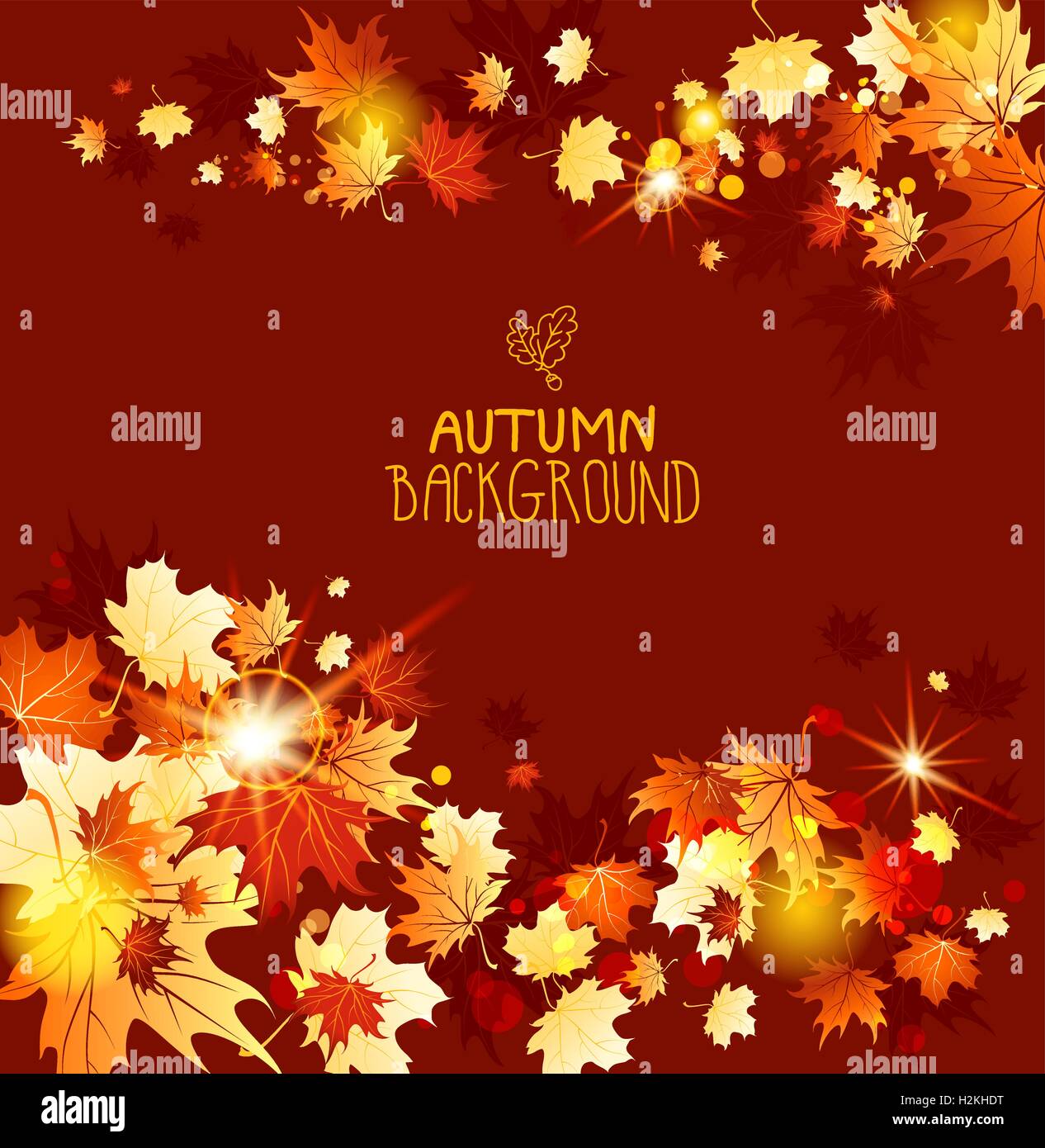 Background with fall maple leaves Stock Vector Image & Art - Alamy