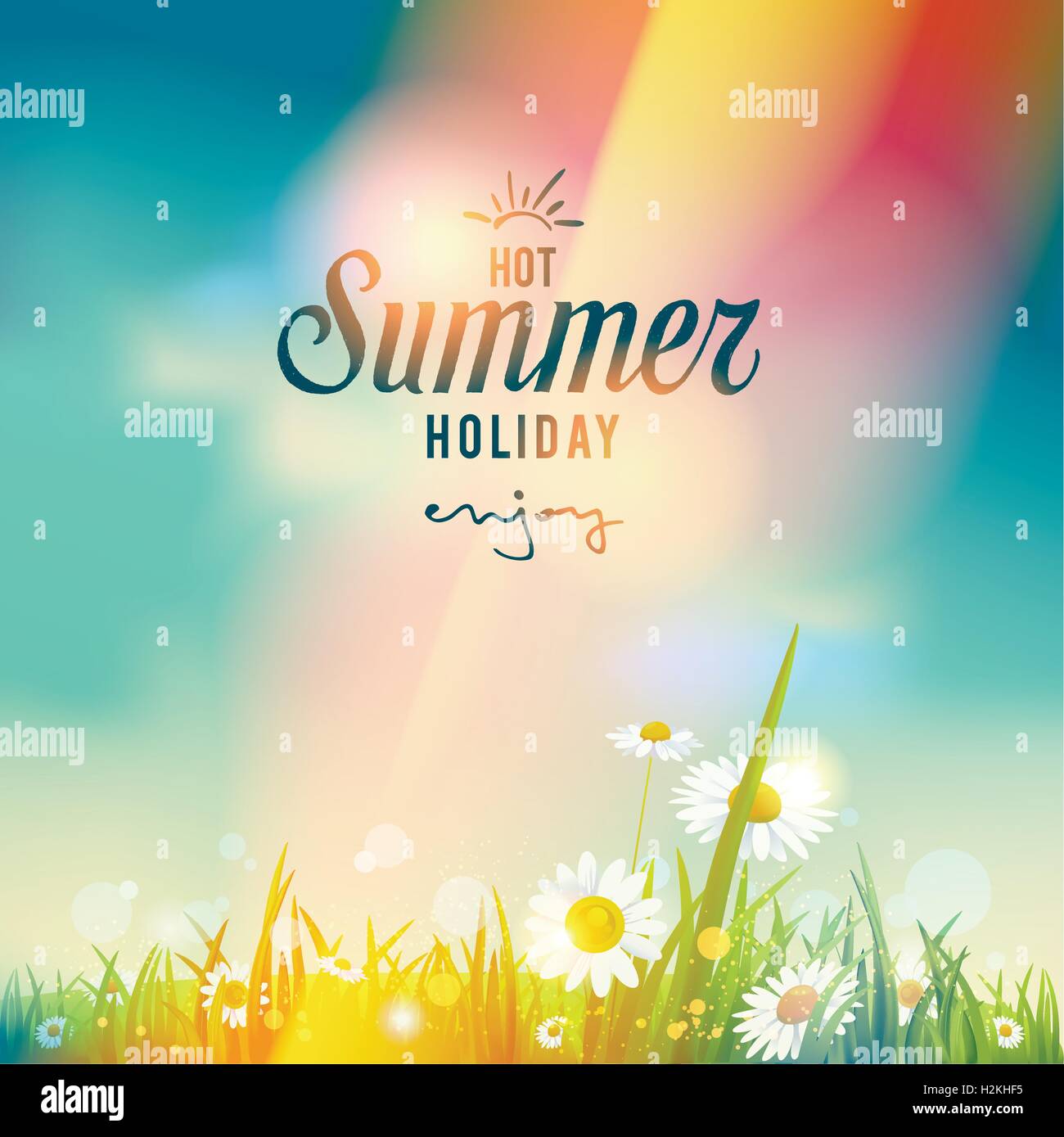 Beautiful summer sunrise or sunset Stock Vector Image & Art - Alamy
