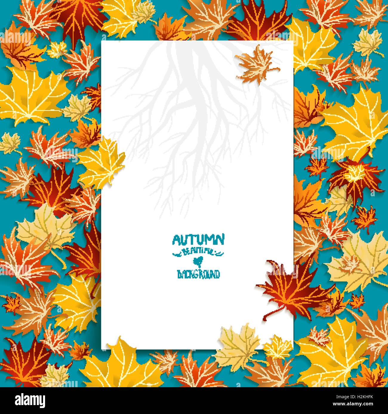 Blank with autumn leaves Stock Vector Image & Art - Alamy