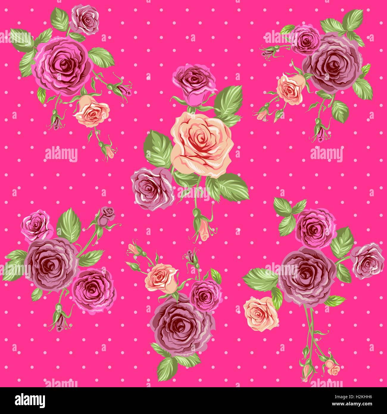Bright pink floral pattern Stock Vector Image & Art - Alamy