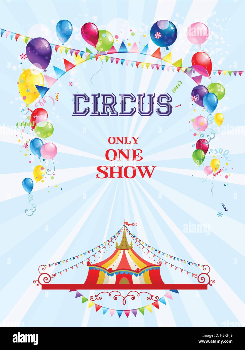 Circus poster with balloons Stock Vector Image & Art - Alamy