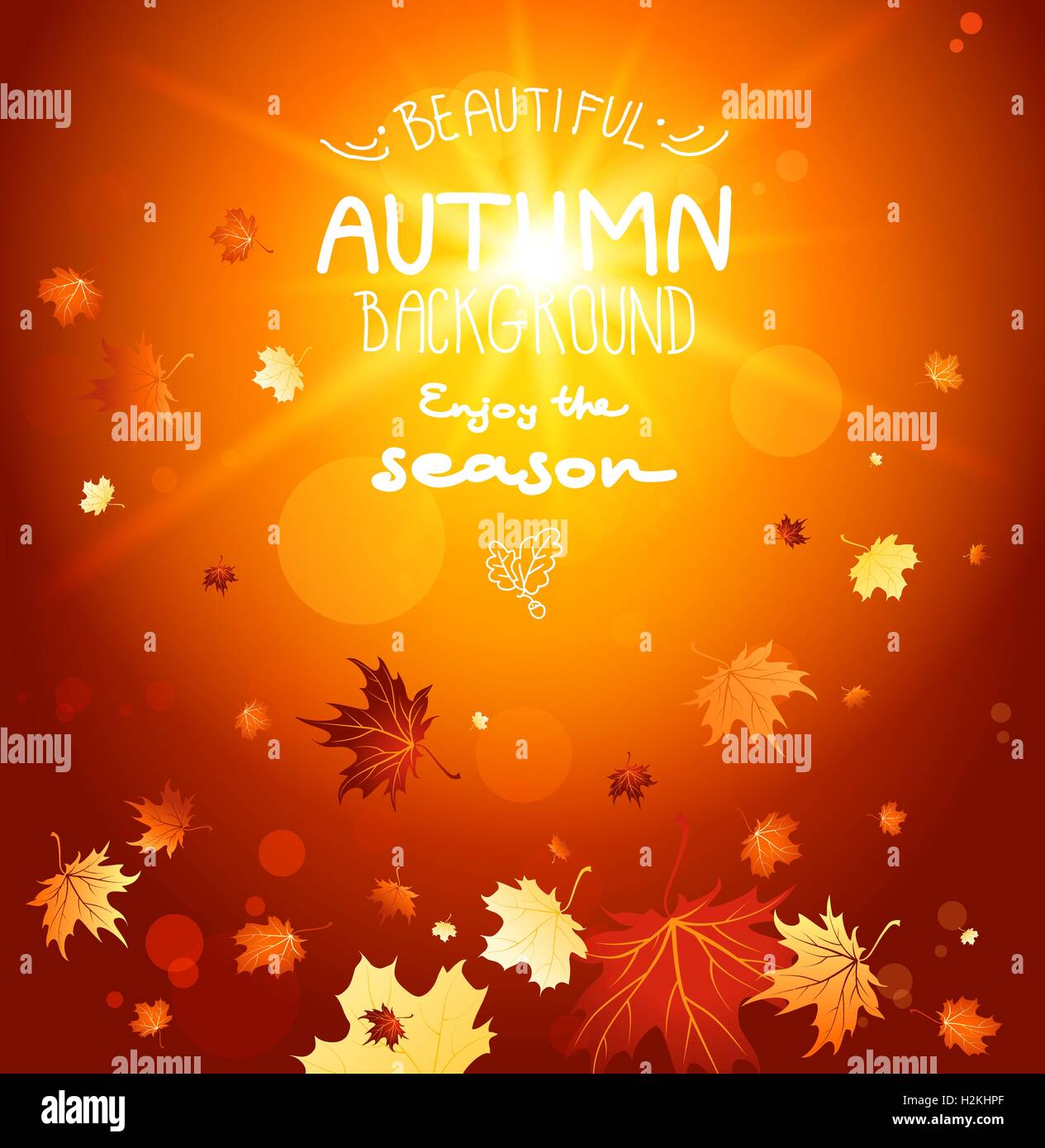 Enjoy red leaf Stock Vector Images - Alamy