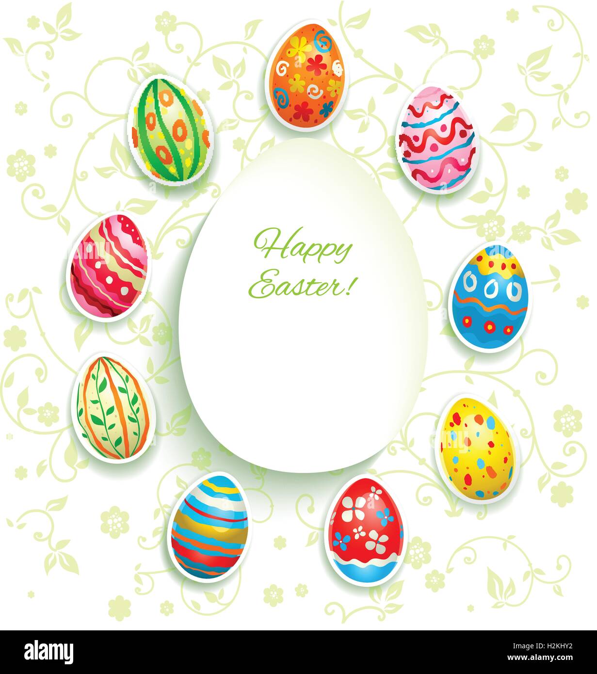 Easter message background eggs Stock Vector Images - Alamy