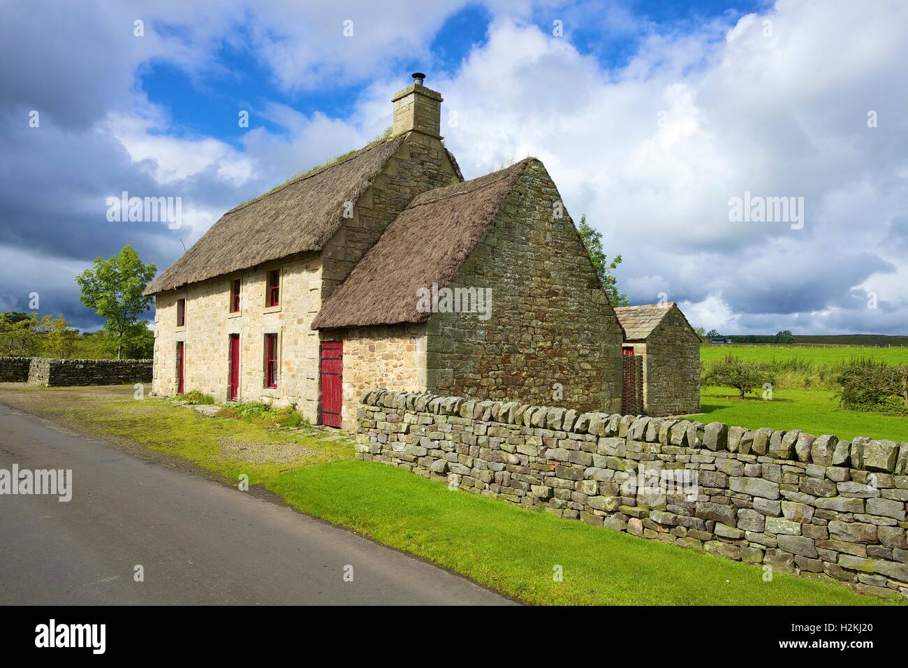 Causeway House. 18th century stone farmhouse, heather thatched known as ...