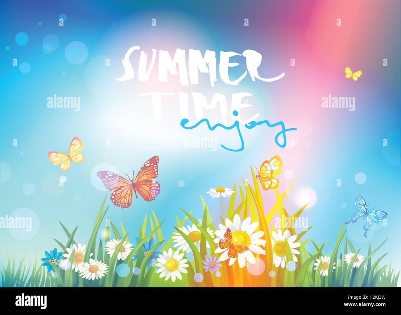 Happy summer time Stock Vector Image & Art - Alamy