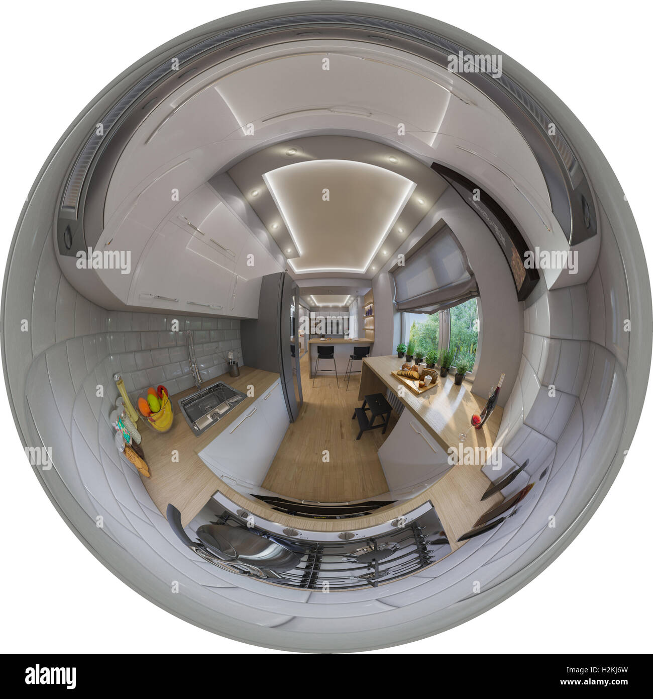 Panoramic living room hi-res stock photography and images - Alamy