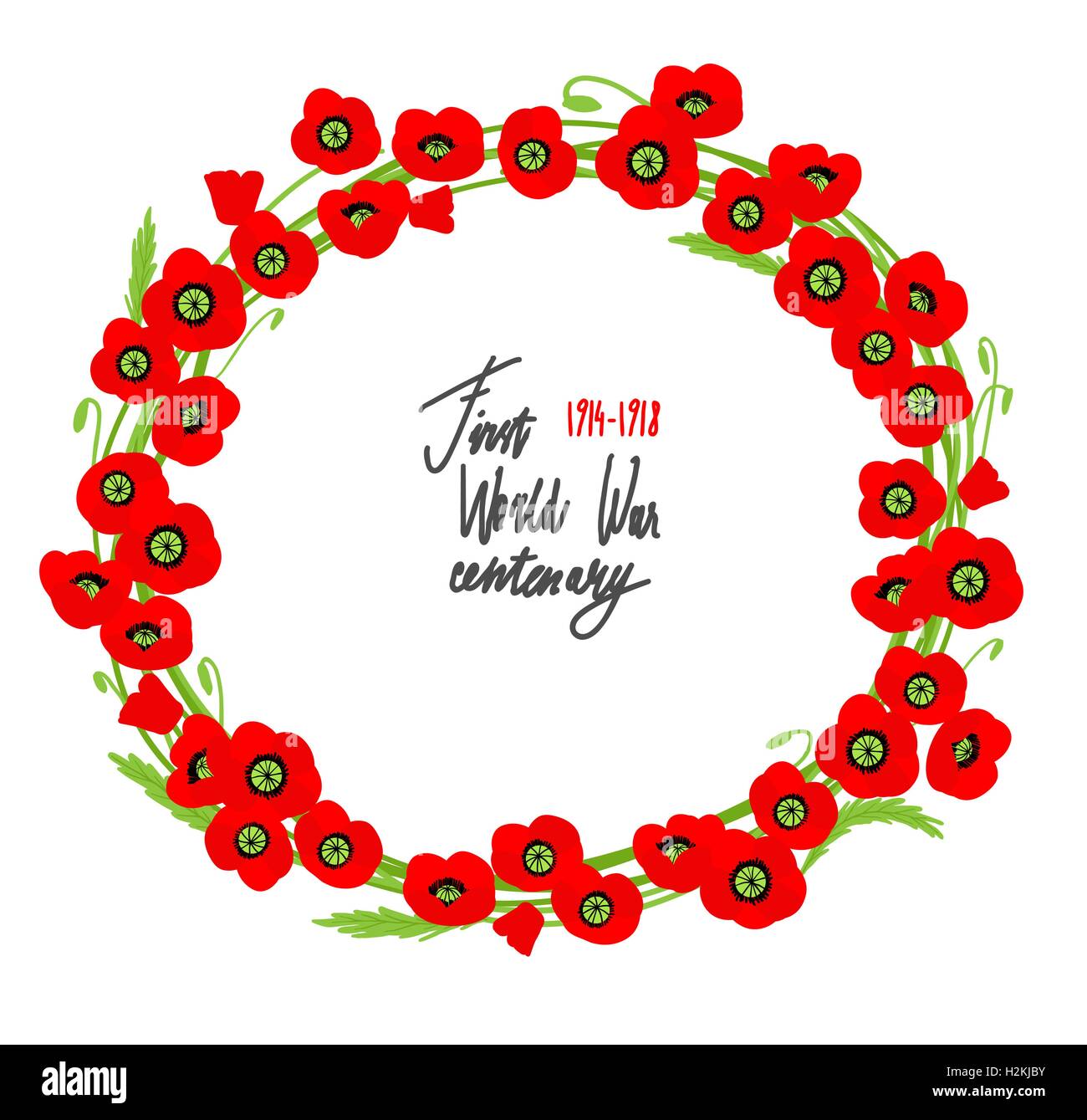 War memorial and poppy wreath Cut Out Stock Images & Pictures - Alamy