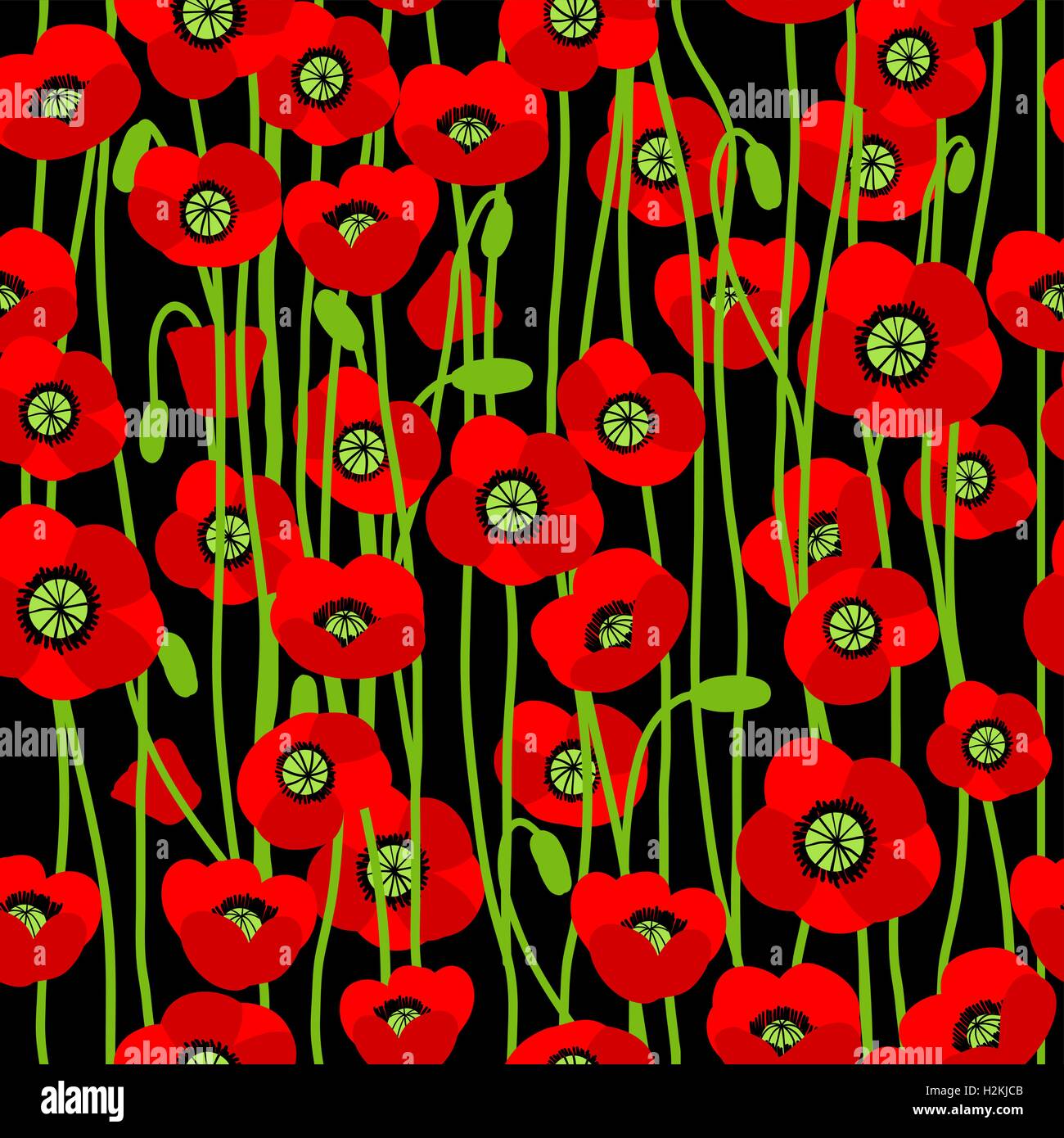 Poppy seamless pattern Stock Vector Image & Art - Alamy