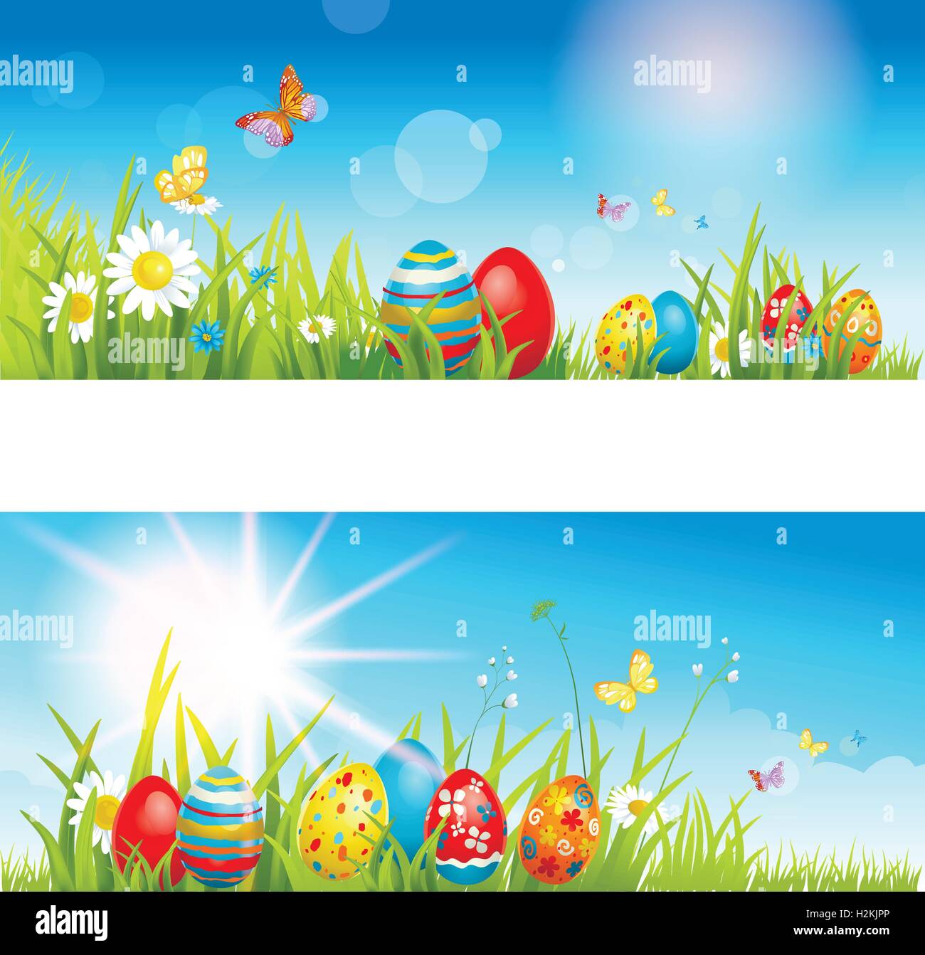 Two easter banners Stock Vector Image & Art - Alamy