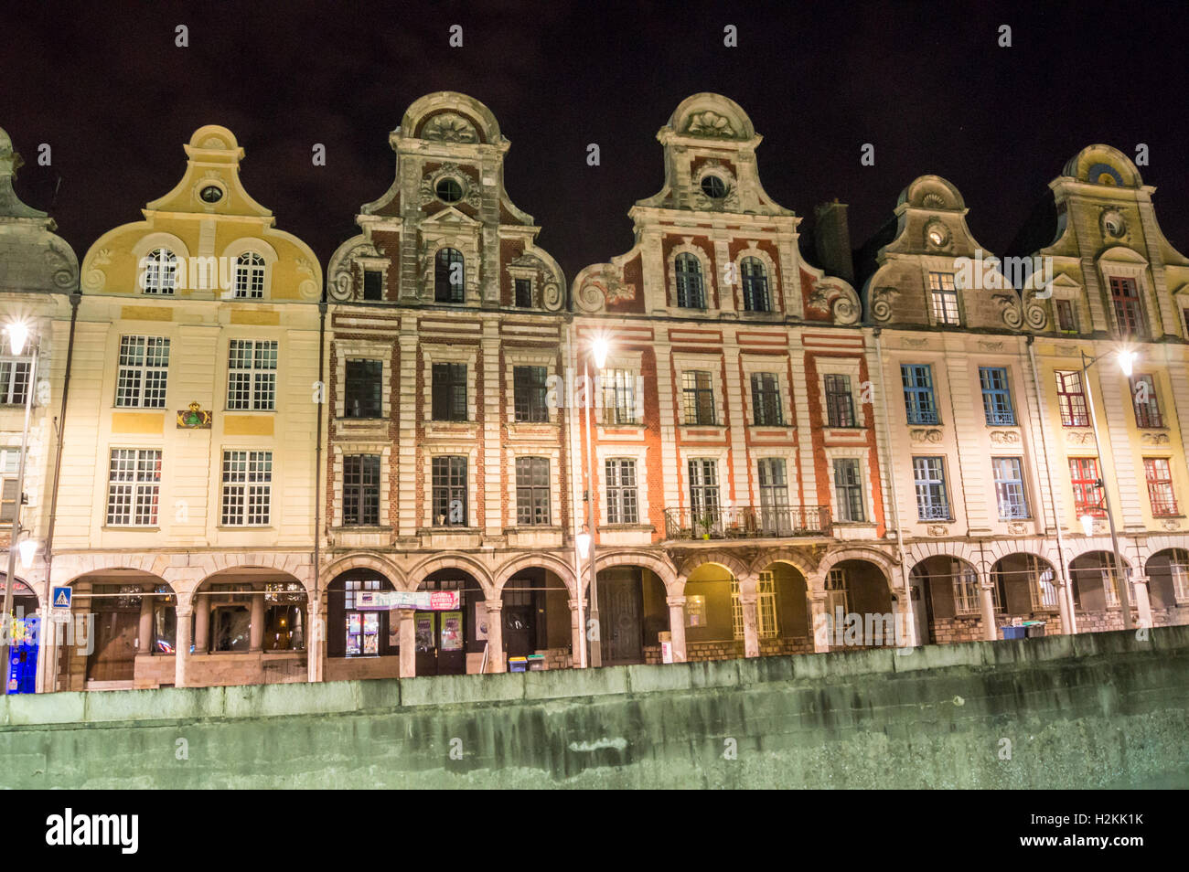 Grand Place, Arras, Pas-de-Calais, Hauts de France, France at night ...