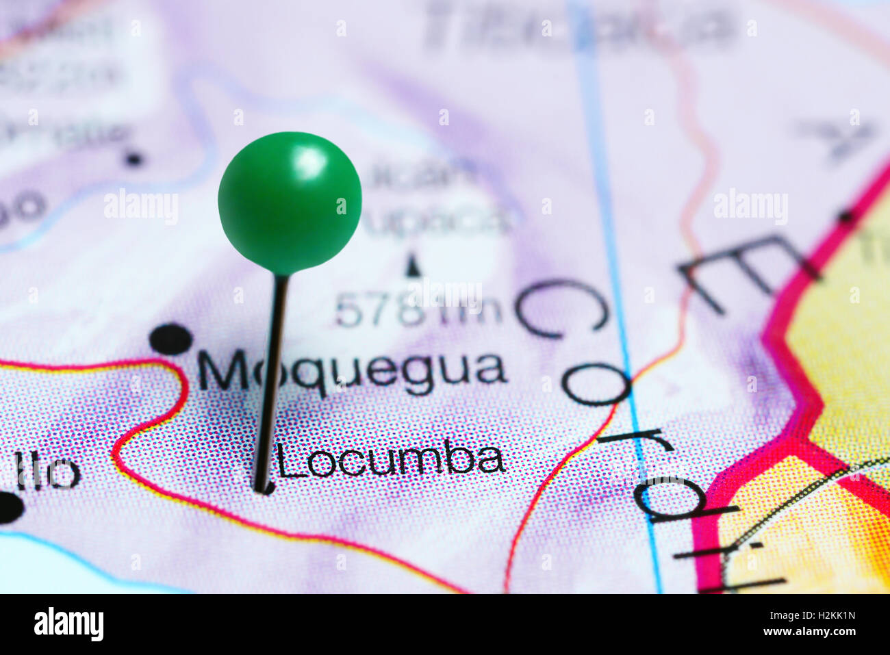 Locumba pinned on a map of Peru Stock Photo - Alamy