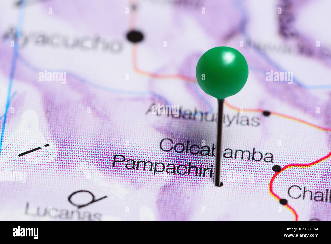 Pampachiri pinned on a map of Peru Stock Photo - Alamy