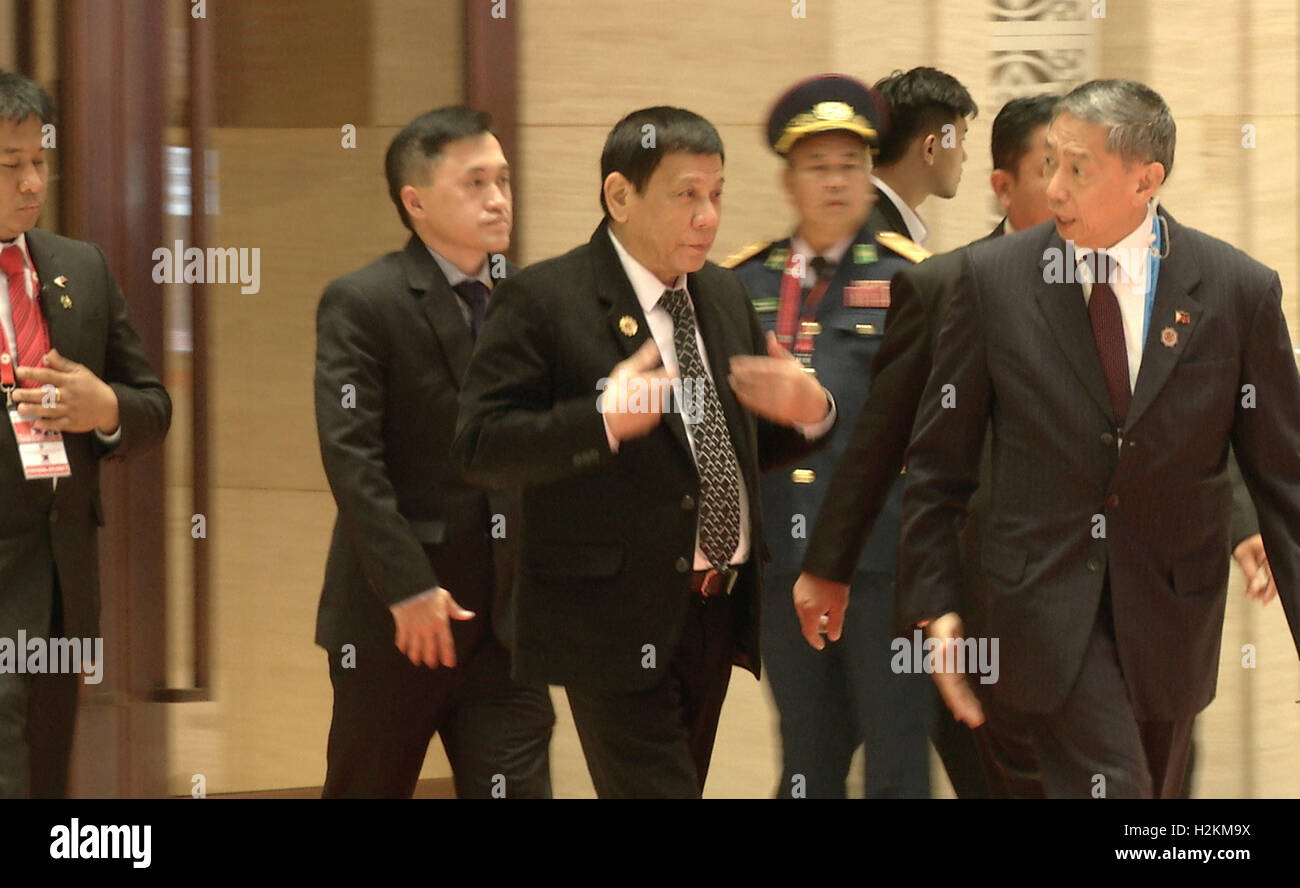 Rodrigo Duterte President of the Philippines, arrives for a meeting ...