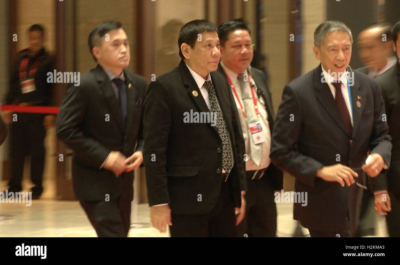 Rodrigo Duterte President of the Philippines, arrives for a meeting ...
