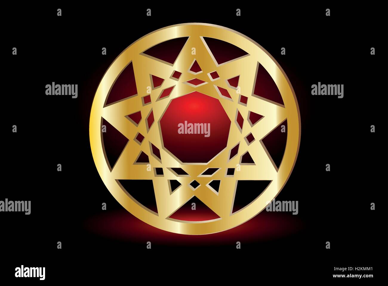 Nine pointed star , stars in a circle Stock Vector Image & Art - Alamy