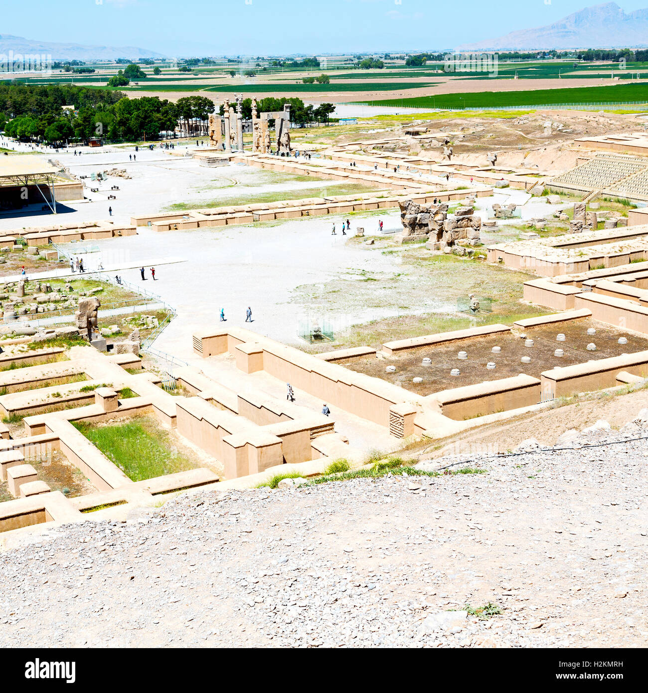 blur in iran persepolis the old ruins historical destination monuments ...