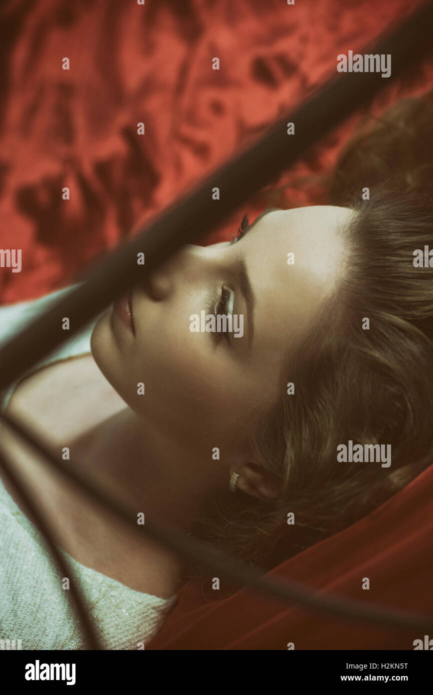 Woman laying face down hi-res stock photography and images - Alamy
