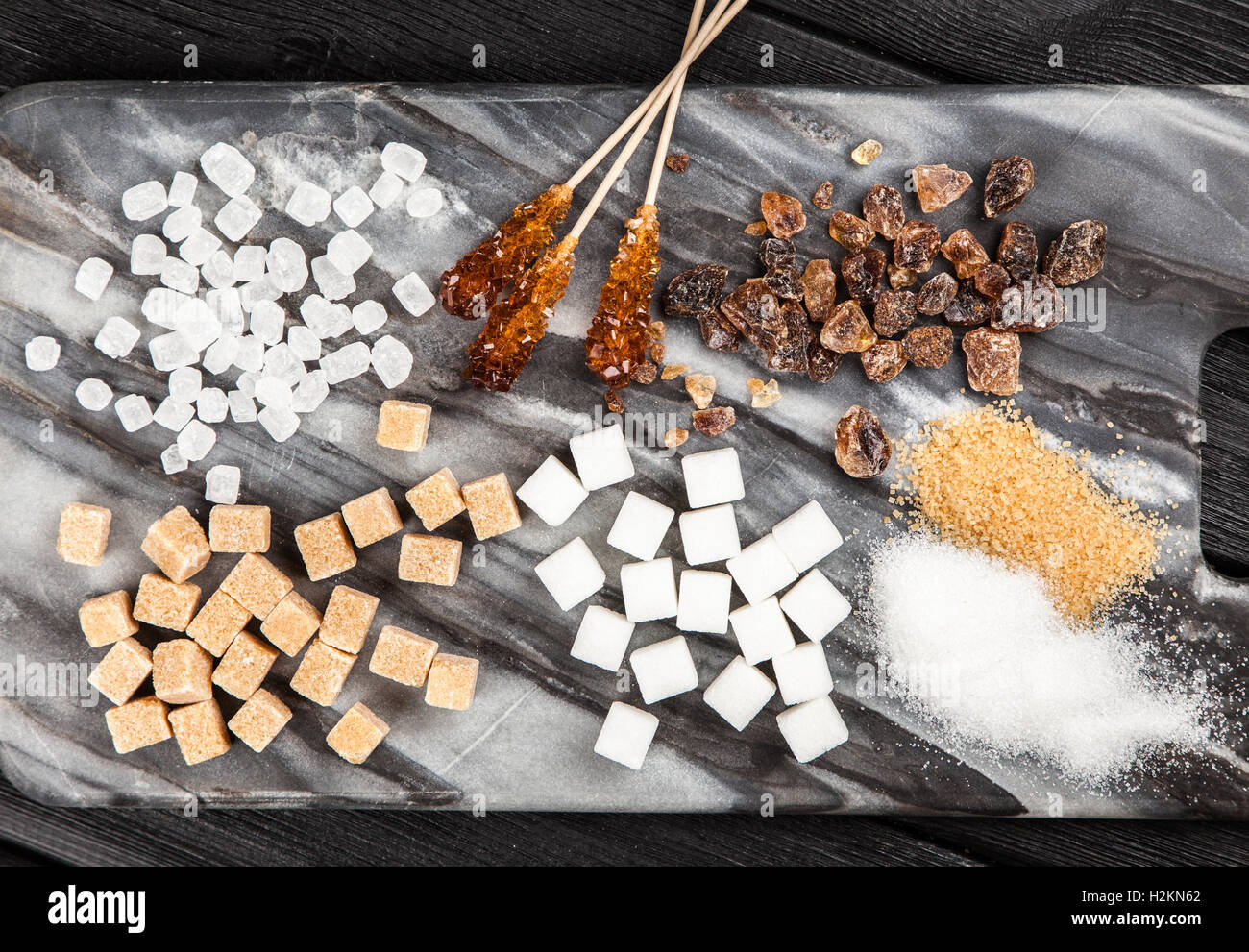 DIfferent types of sugar Stock Photo - Alamy