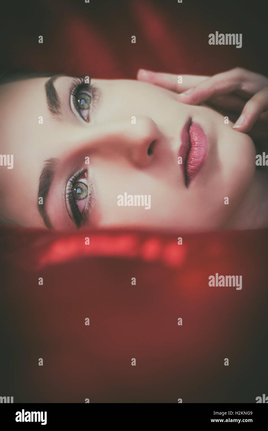 Woman laying face down hi-res stock photography and images - Alamy