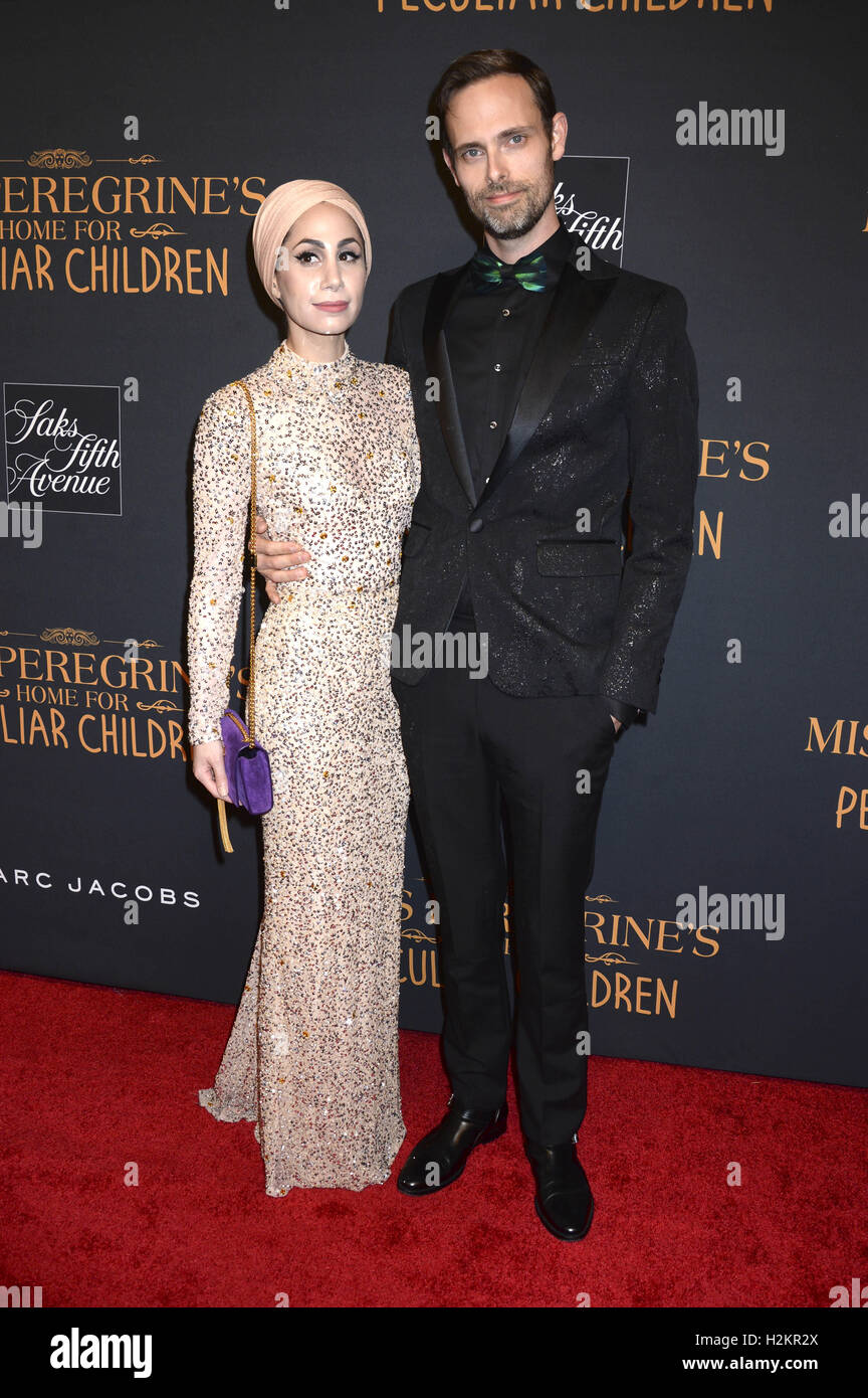 New York City. 26th Sep, 2016. Ransom Riggs and his wife Tahereh Mafi ...