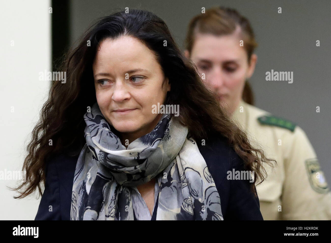 Terror suspect Beate Zschaepe arrives at the court room in Munich ...