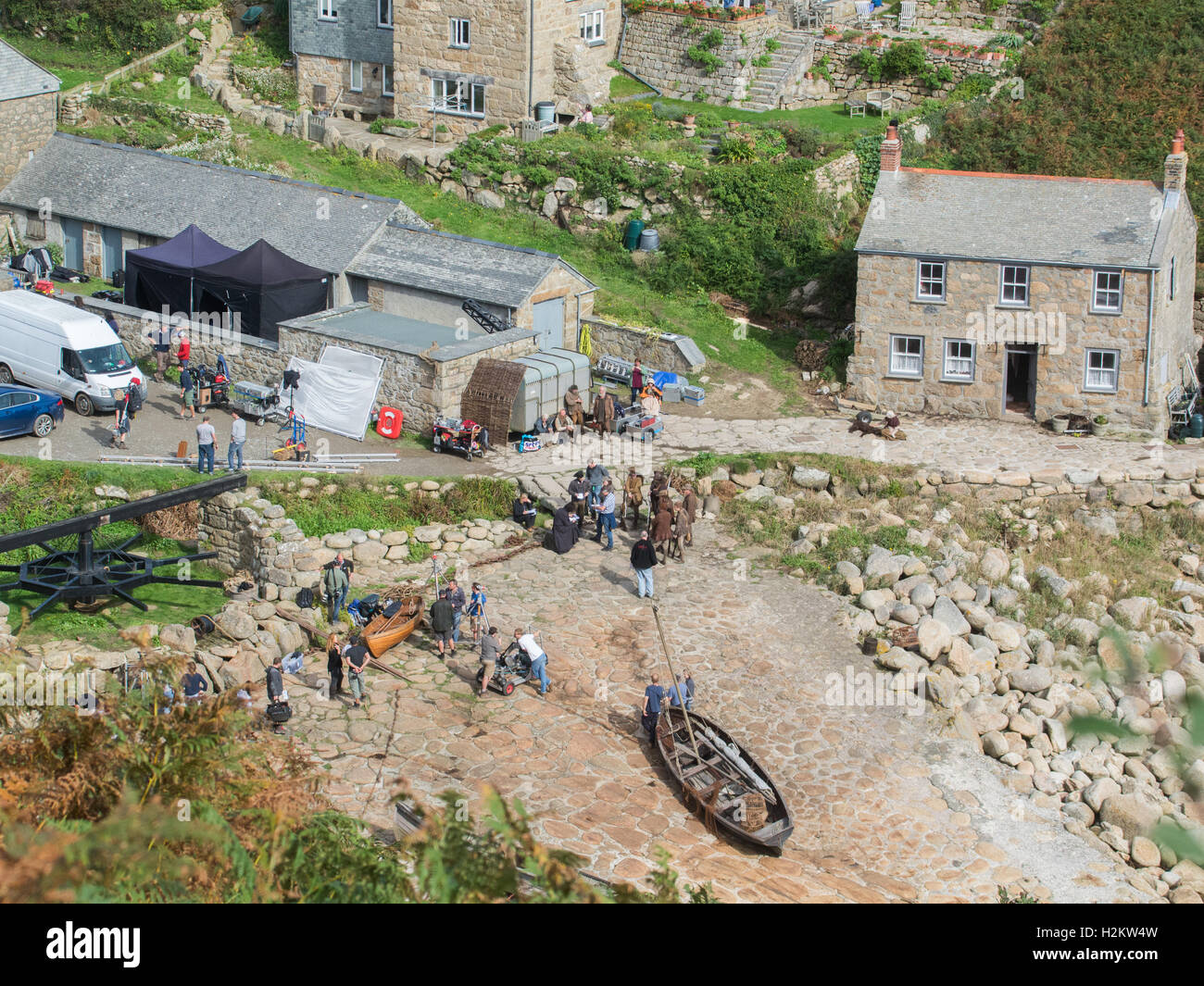 Penberth, Cornwall, UK. 29th September 2016. Filming of the next ...
