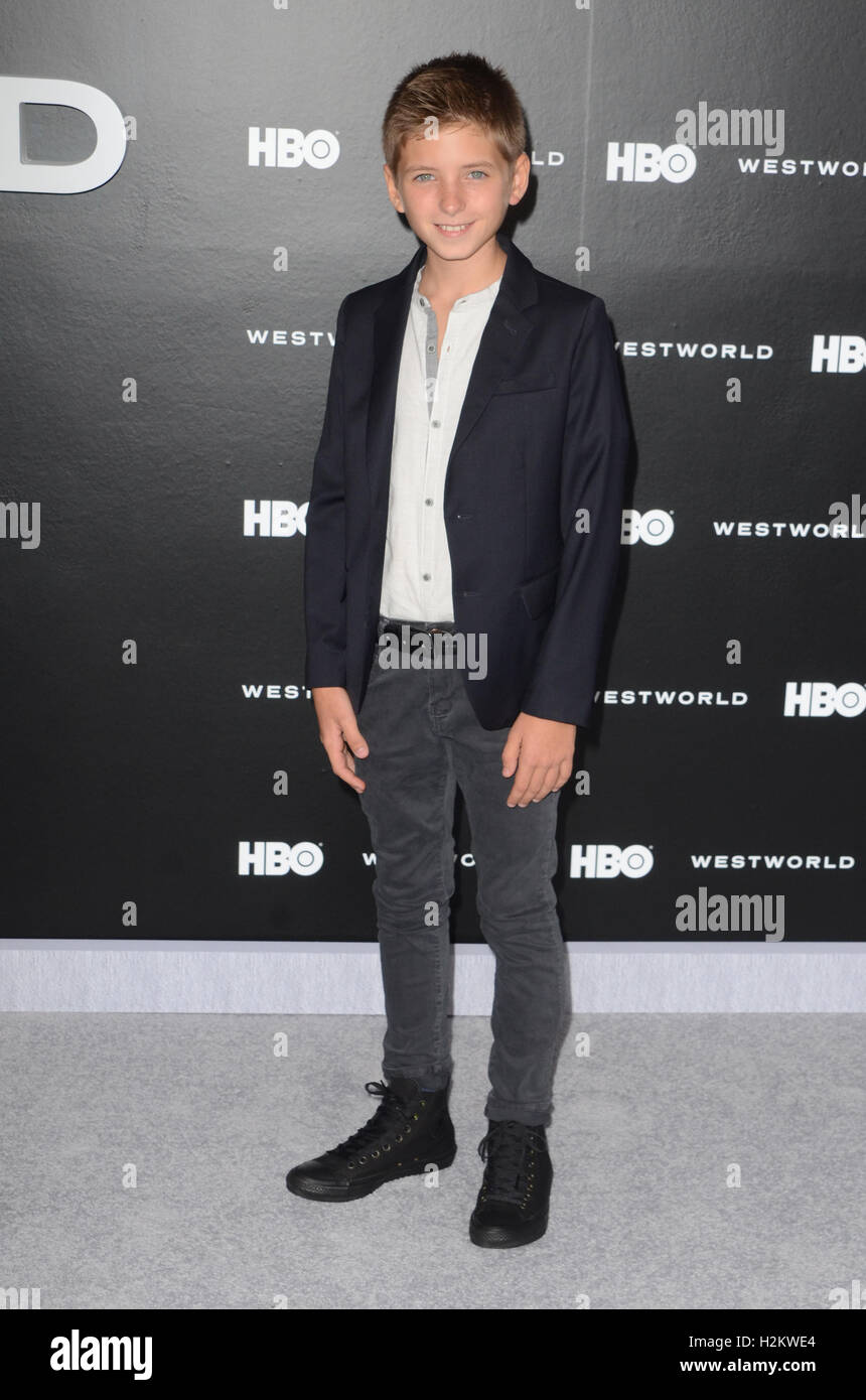 HOLLYWOOD, CA - SEPTEMBER 28: Oliver Bell at the premiere of HBO's ...