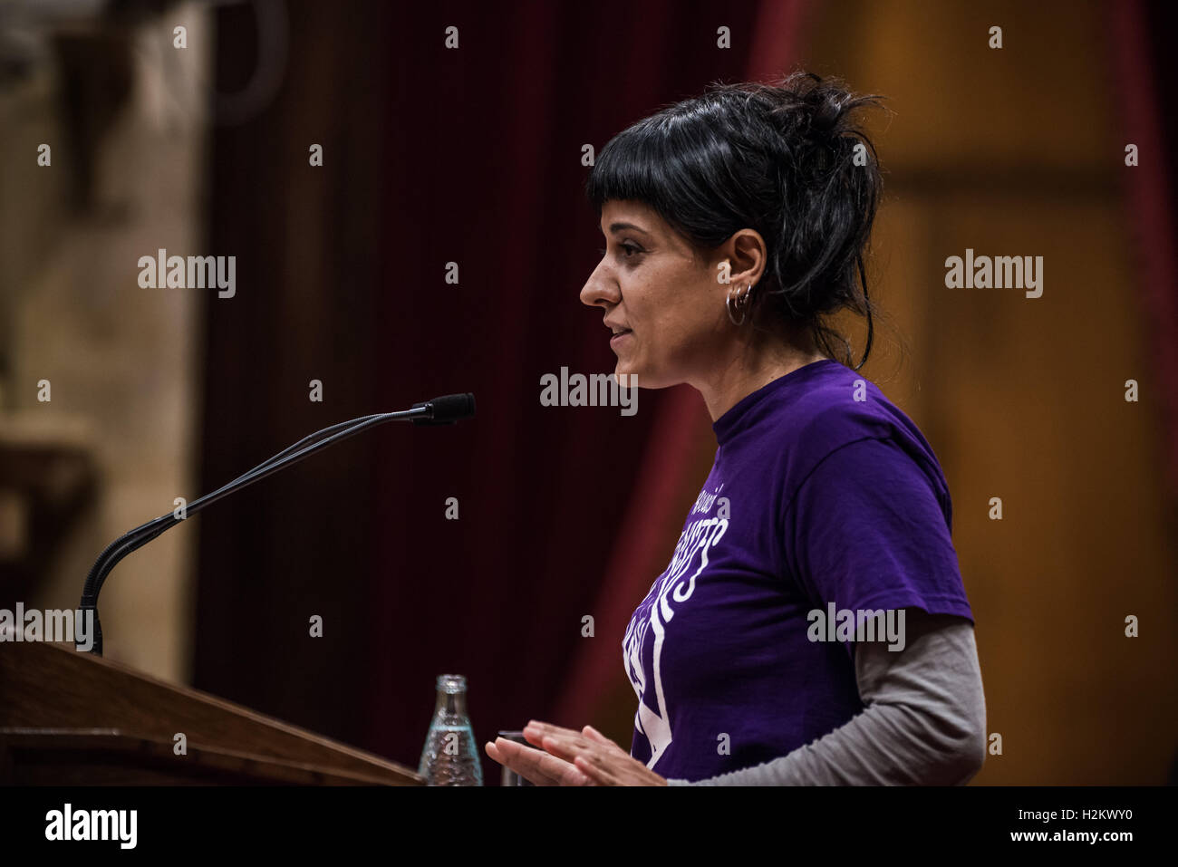 Barcelona, Catalonia, Spain. 29th Sep, 2016. ANNA GABRIEL, speaker of ...