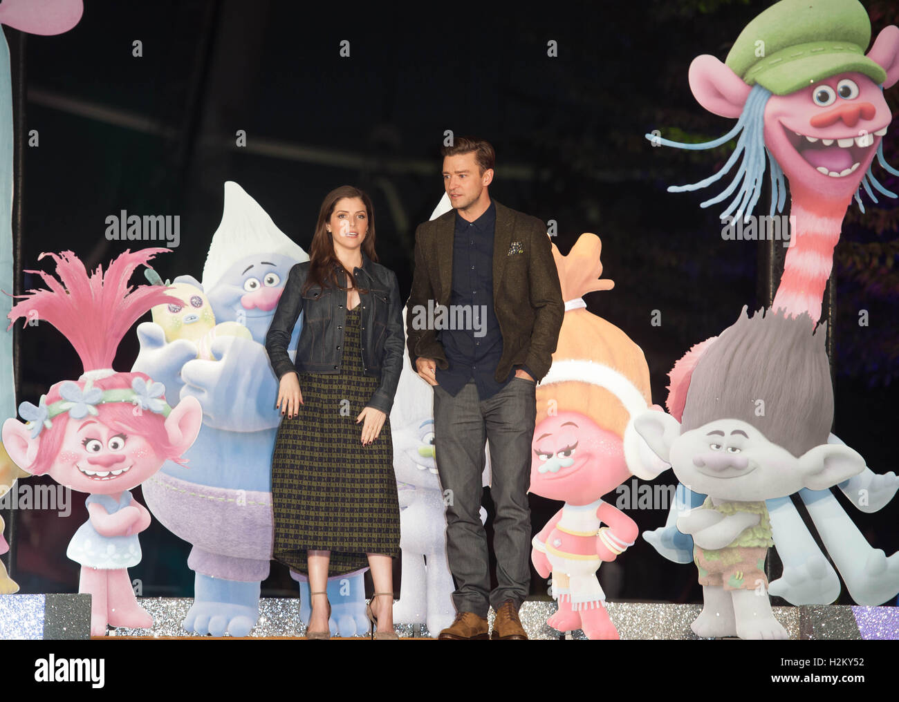 London England. 29th September 2016 Justin Timberlake & Anna Kendrick ...