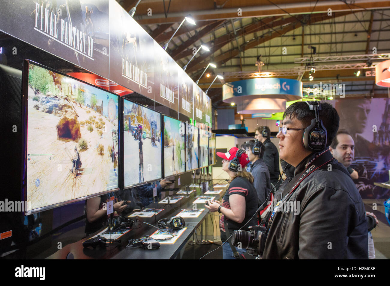 Logitech booth hi-res stock photography and images - Alamy