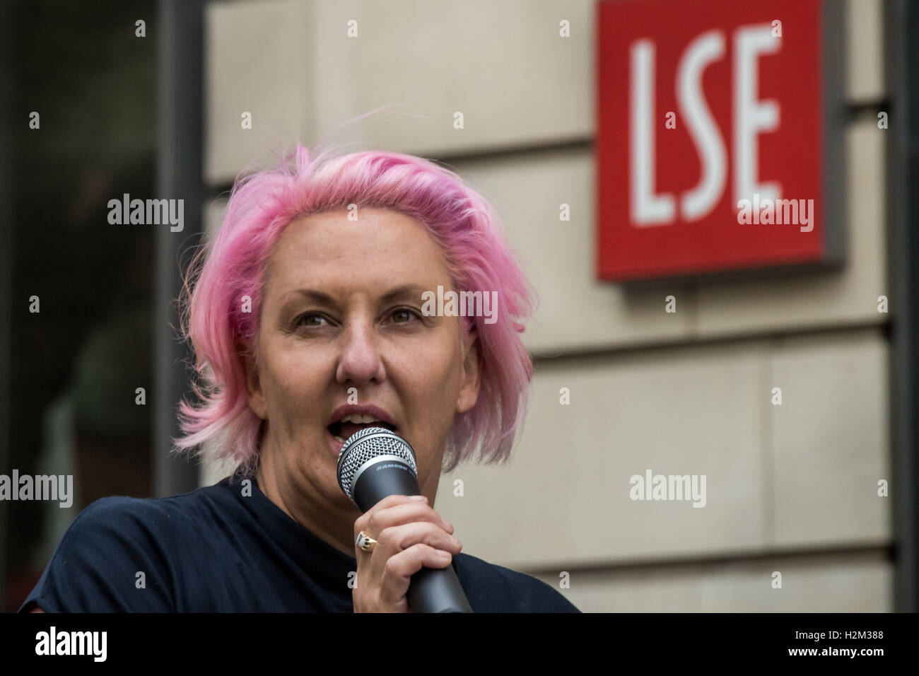 London, UK 29th September 2016. Lisa McKenzie, organiser of the LSE's 3 ...