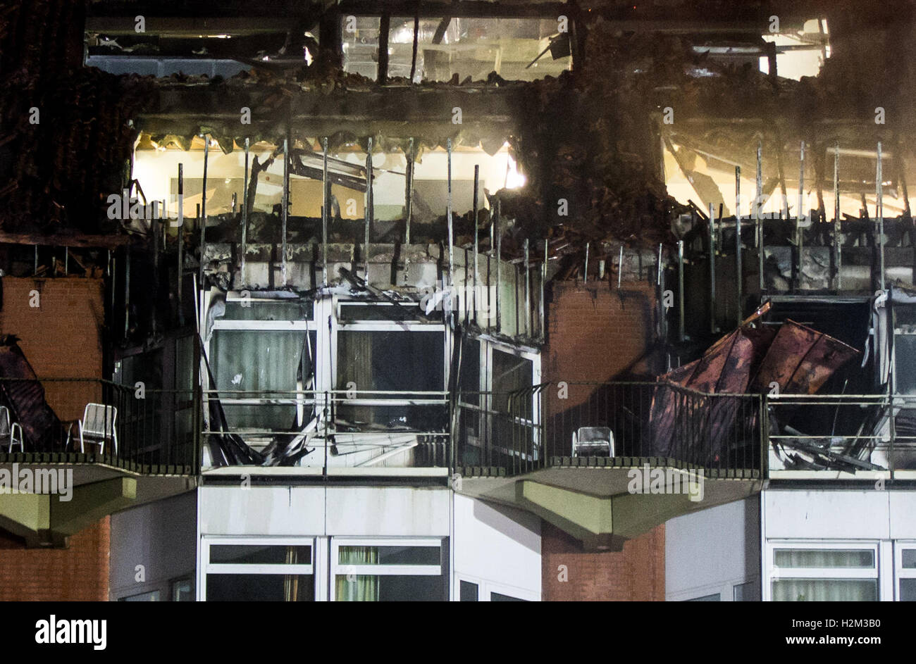 Bochum, Germany. 30th Sep, 2016. The upper floors are completey ...