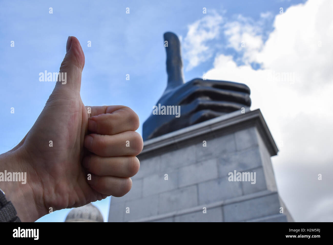 Trafalgar Square, London, UK. 30th September 2016. Thumbs Up "Really ...