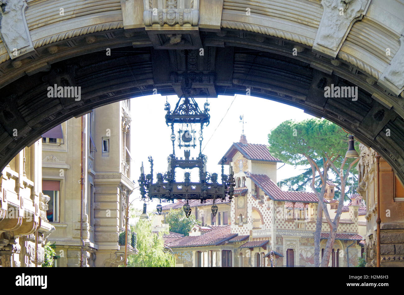 Rome, Italy, Quartier Coppedè around Piazza Mincio Stock Photo - Alamy