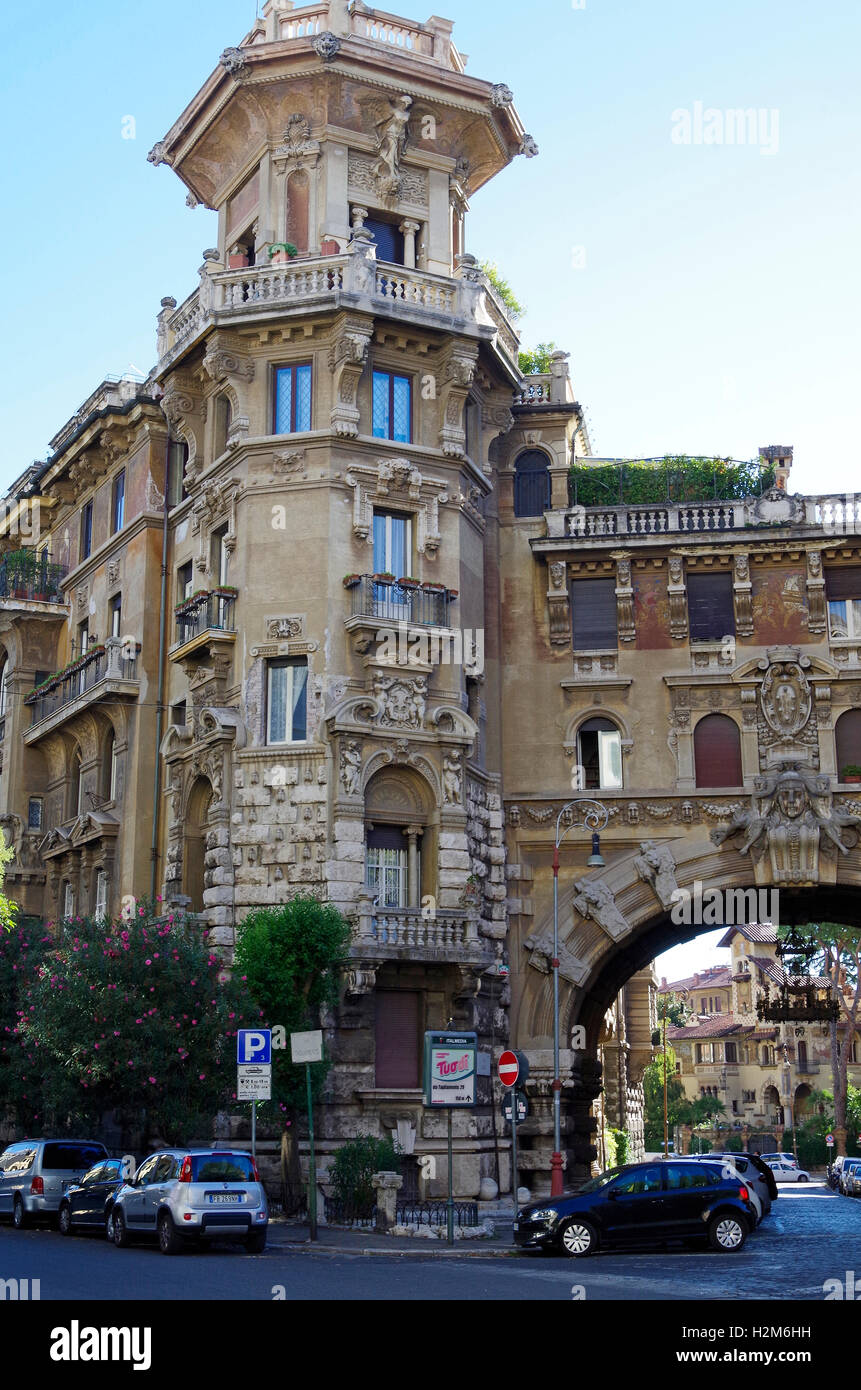 Rome, Italy, Quartier Coppedè around Piazza Mincio Stock Photo - Alamy