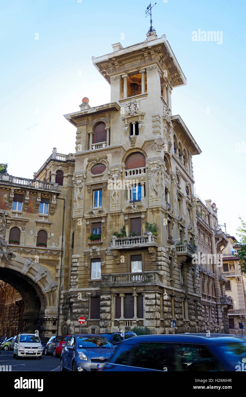Rome, Italy, Quartier Coppedè around Piazza Mincio Stock Photo - Alamy