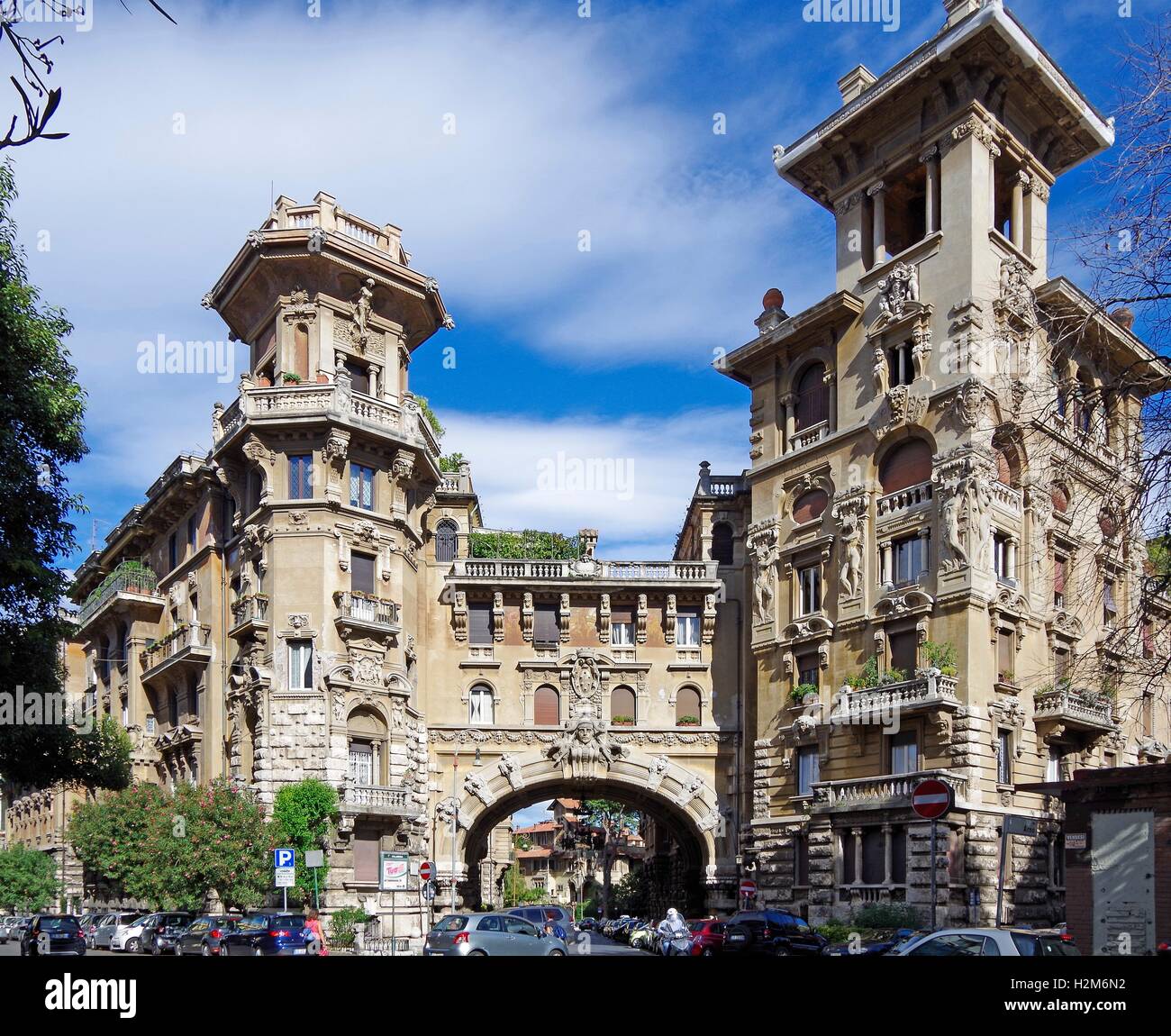 Rome, Italy, Quartier Coppedè around Piazza Mincio Stock Photo - Alamy