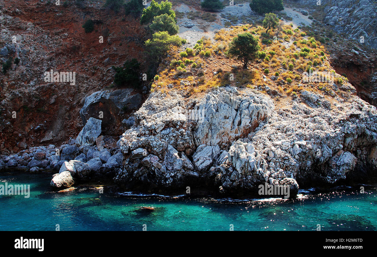 Rocks in the sea beautiful nature landscape background Stock Photo - Alamy