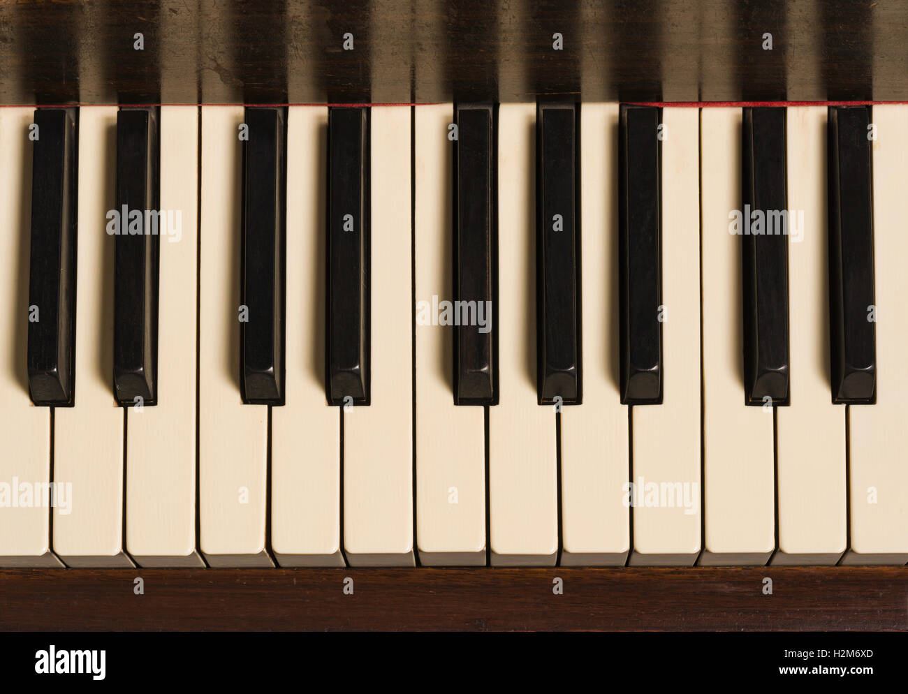 Piano keys from above Stock Photo - Alamy