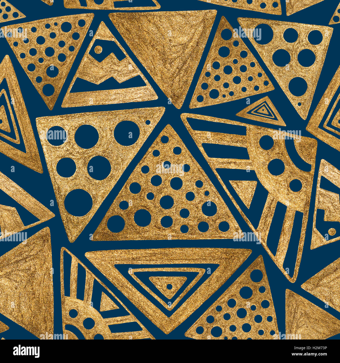 Hand paint ethnic pattern. Gold tribal seamless background Stock Photo ...