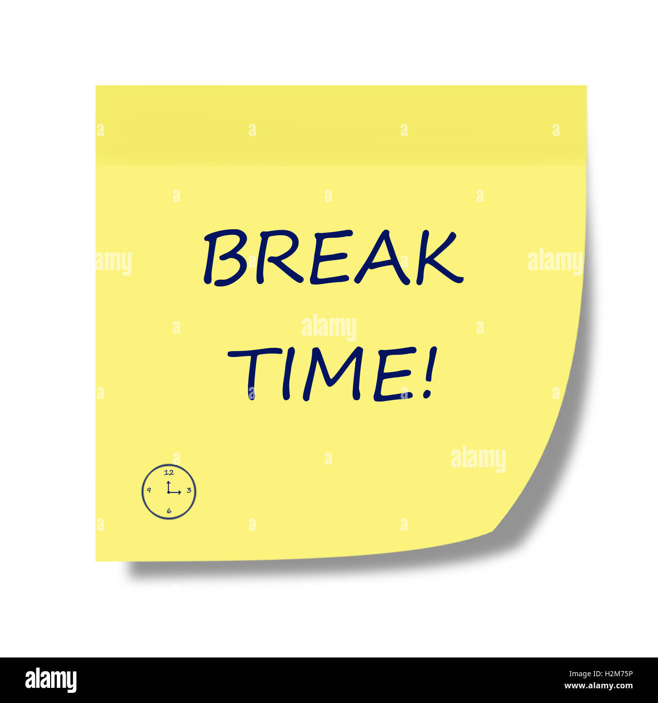 break time note - business communication concept Stock Photo - Alamy