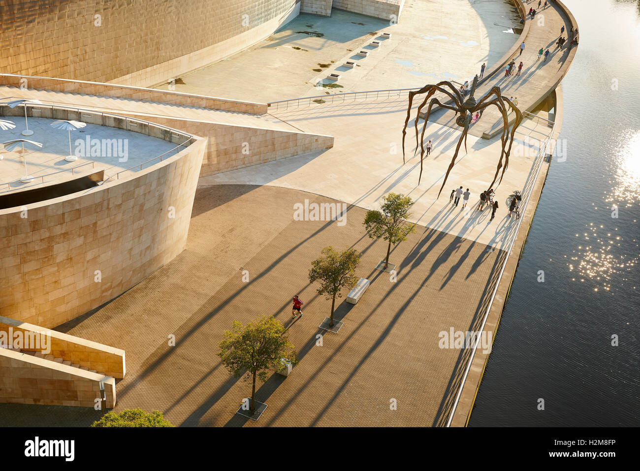 Maman, a giant spider by the artist Louise Bourgeois in front of the ...