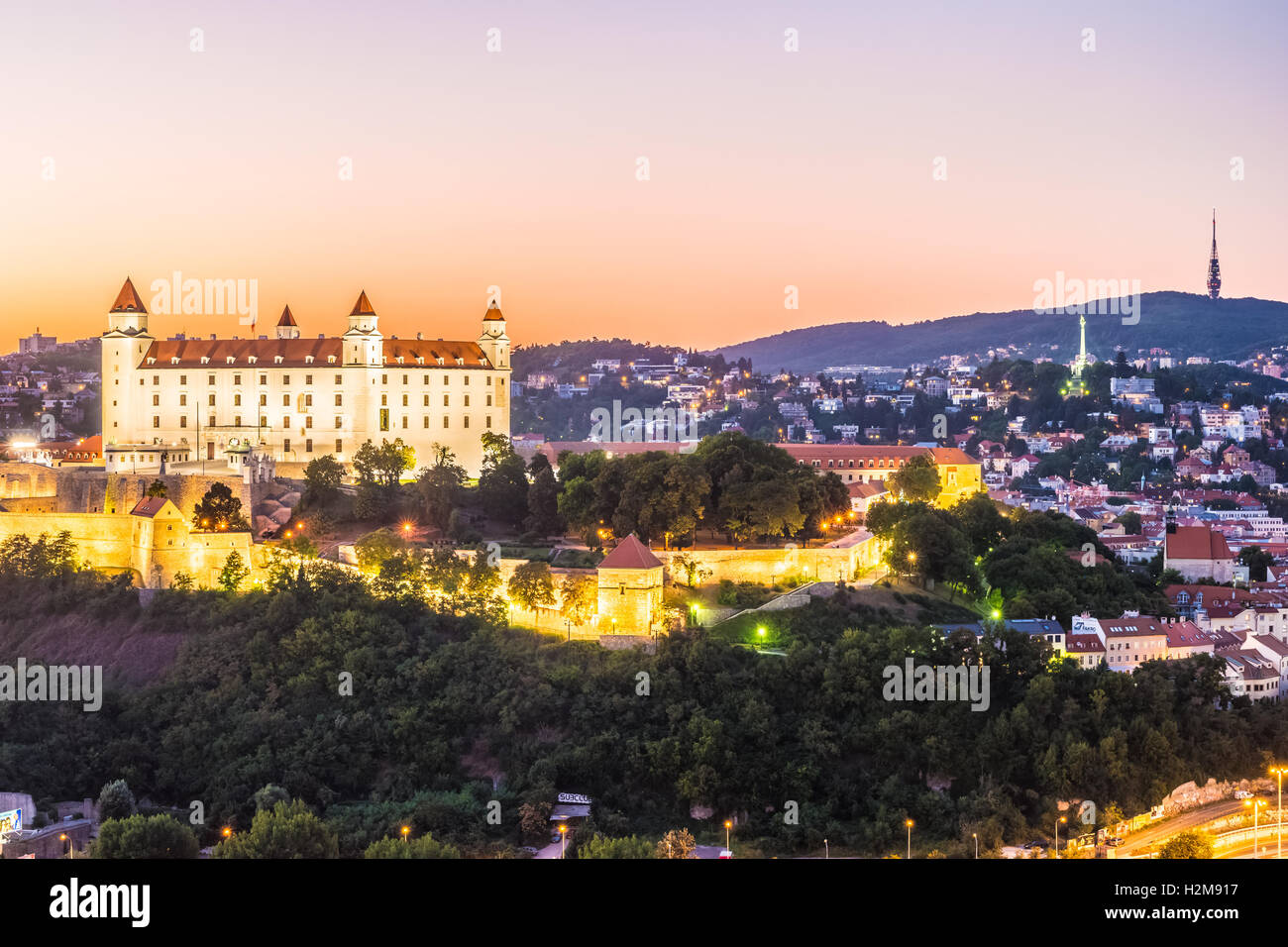 Bratislava castle in capital city of Slovak republic Stock Photo - Alamy